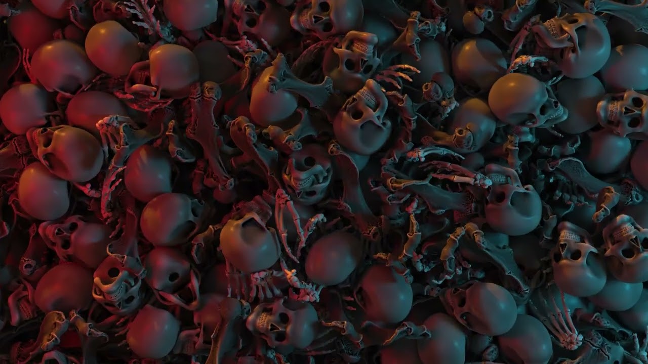 [4K] Skulls / Skeleton Transition - Green Screen - YouTube