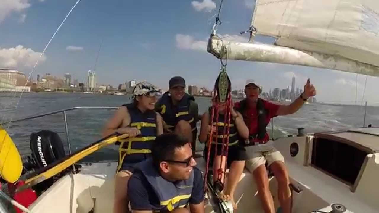 GoPro: Sailing on hudson river in NYC - YouTube