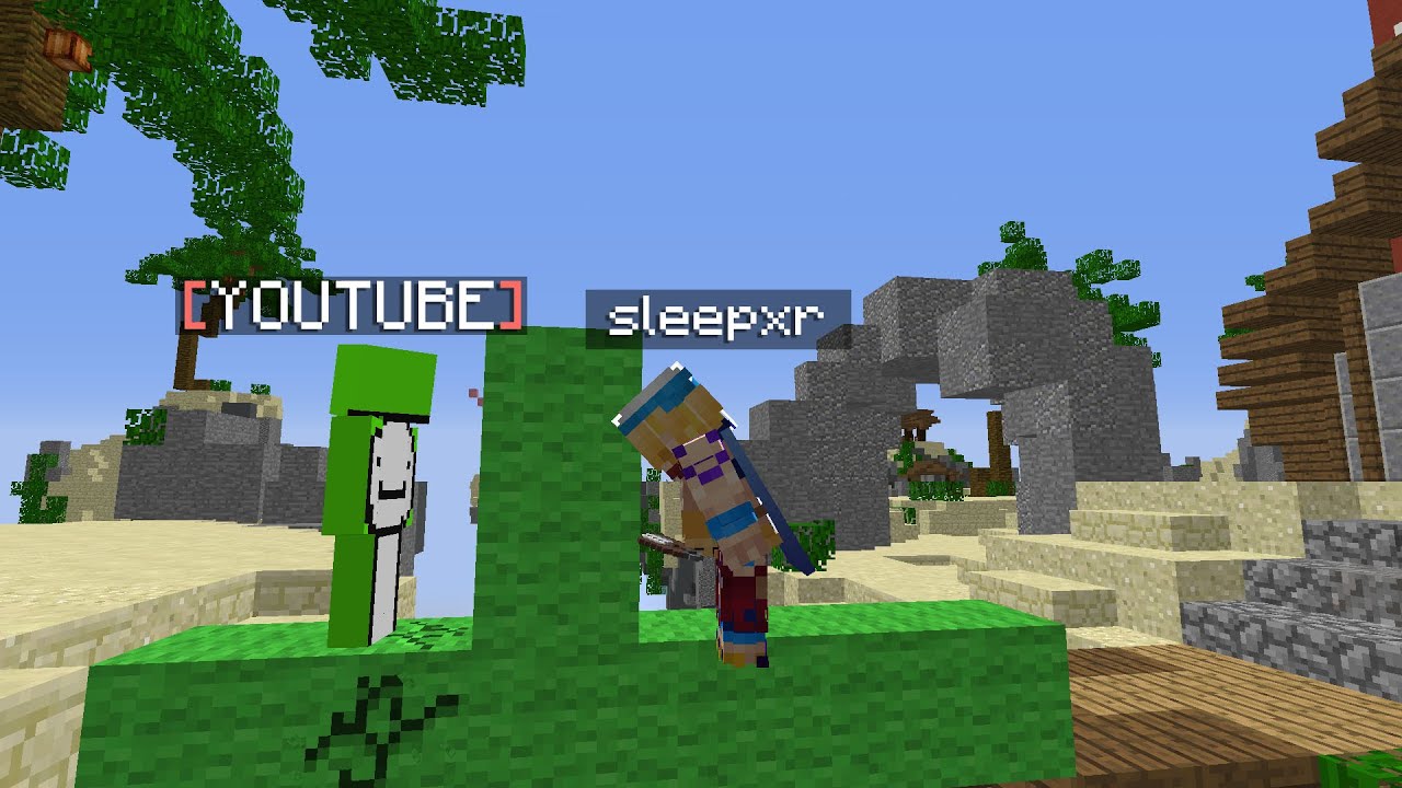 SPLEEFING a Youtuber in Hypixel Bedwars - YouTube