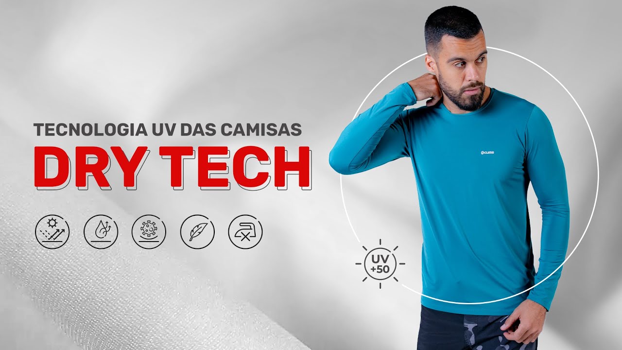 Camiseta com proteção UV 50 Dry Tech 4climb - YouTube