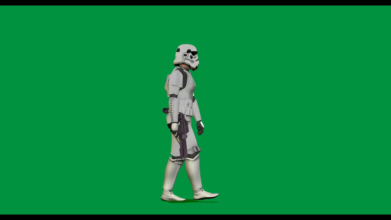 stormtrooper green screen walk around rightsided start - YouTube