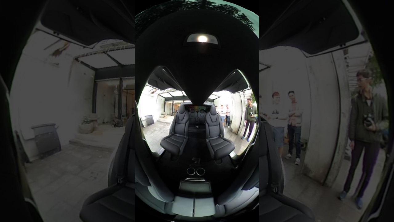 Tesla Model X Falcon Wing Doors open (inside view) - YouTube