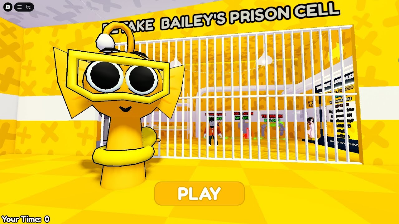 BAILEY SPRUNKI'S PRISON RUN (Obby) New Update - Roblox Walkthrough FULL ...