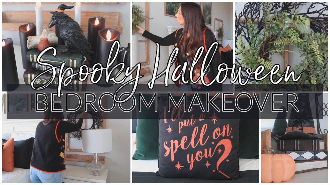 2021 HALLOWEEN MASTER BEDROOM DECORATE WITH ME | HOCUS POCUS THEME ...