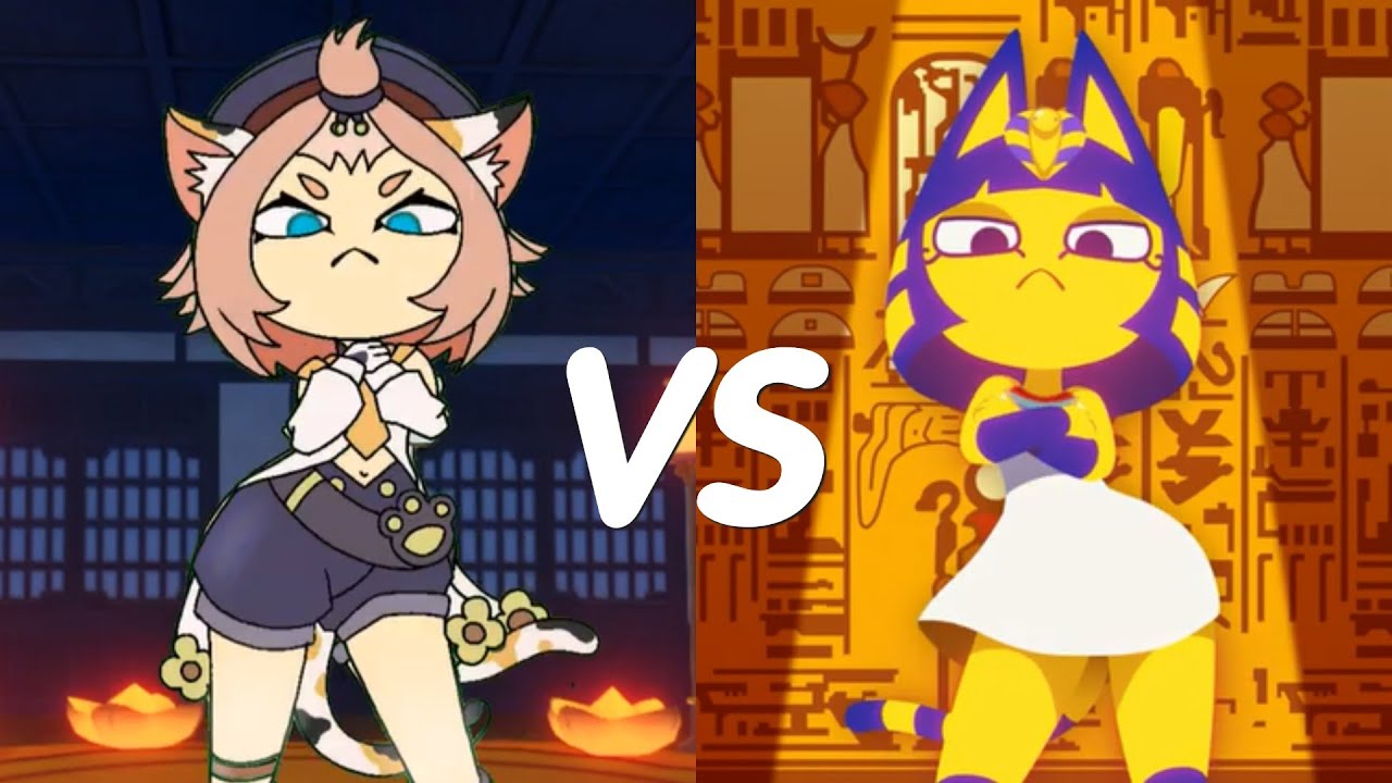 Ankha VS Diona Genshin Impact dance meme animation - YouTube