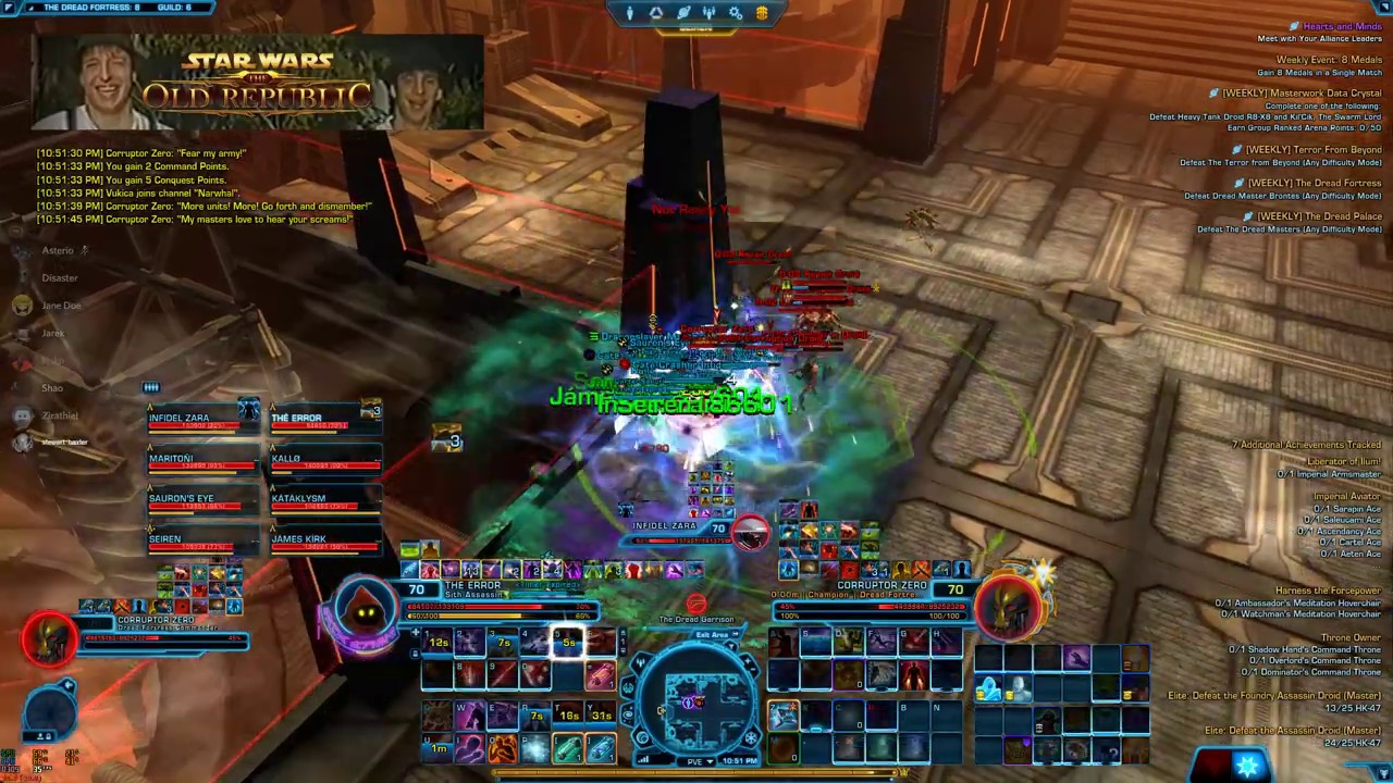 SWTOR: Dread Fortress 8P NiM Timed Run (Assassin Tank PoV) - YouTube