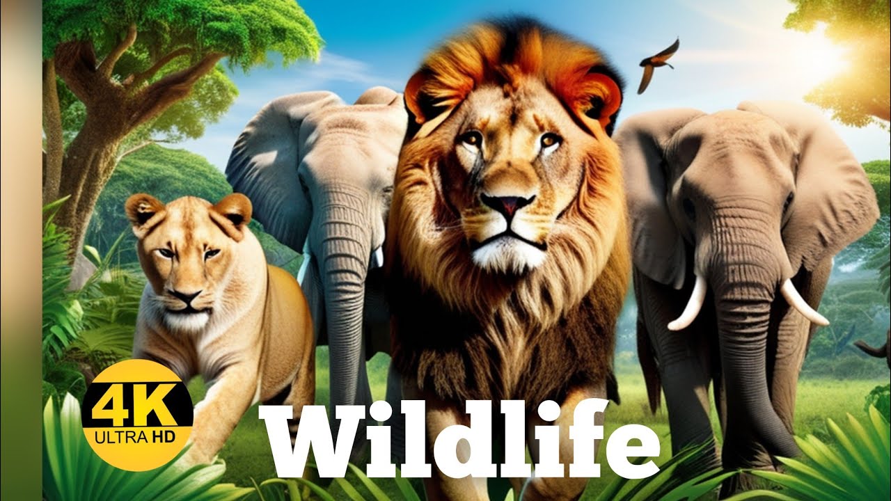 Wild Animals 4K, Around the World, Relaxation Film, Peaceful soothing ...