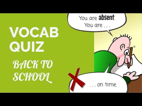 Vocabulary Quiz - Back to School - YouTube