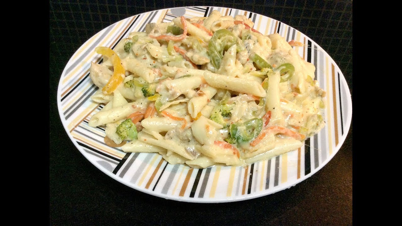 WHITE SAUCE CHICKEN PASTA / PASTA RECIPE /CHICKEN PASTA / WHITE SAUCE ...