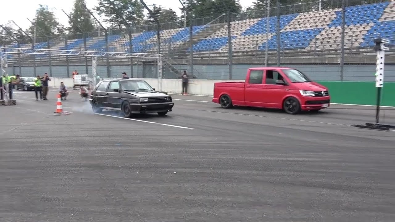 L8 Night 2021 - Transporter mit R32 Turbo auf der 1/4 Meile - VW T5 ...