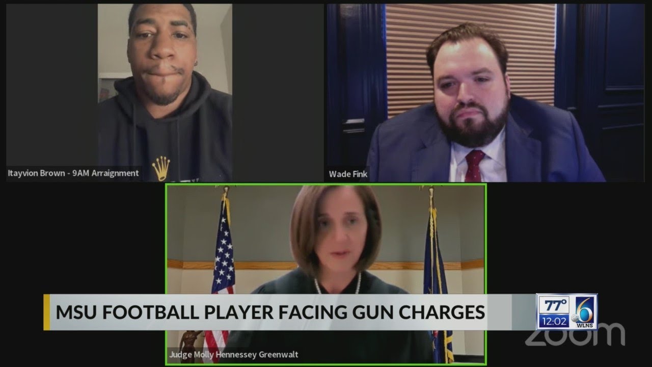 MSU football player Tank Brown facing gun charges - YouTube