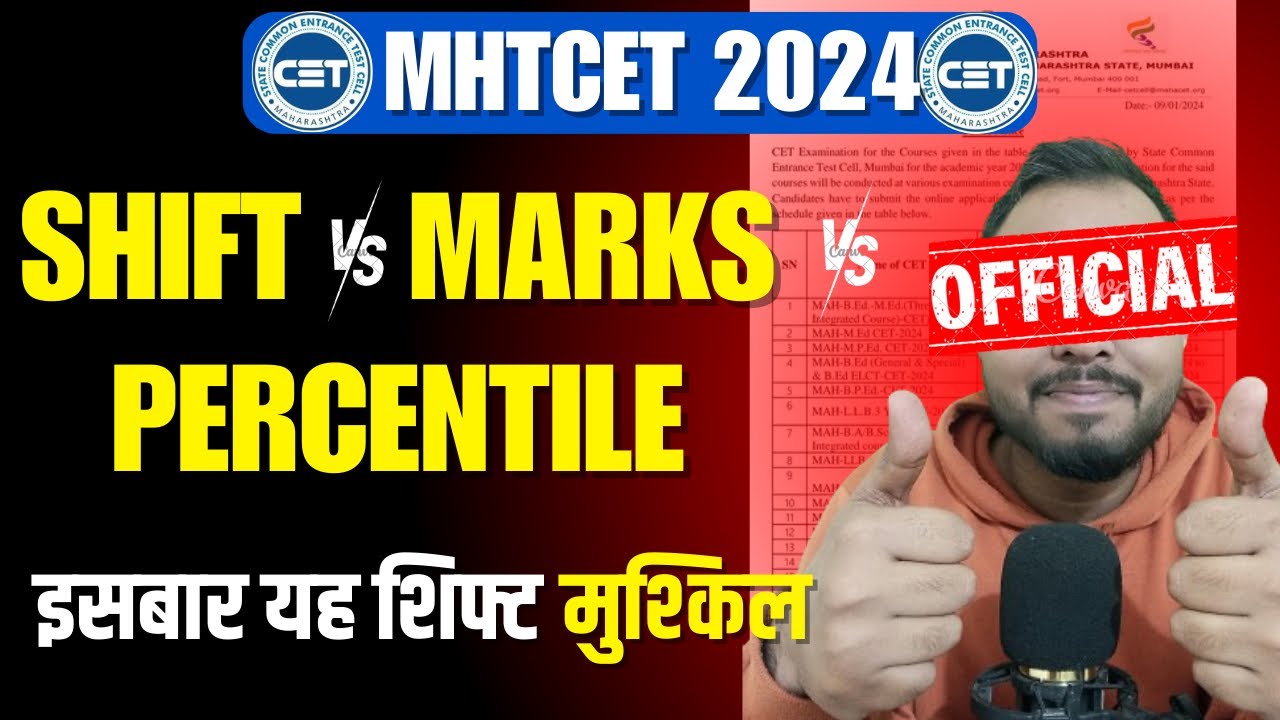 MHT CET 2024 | MARKS VS PERCENTILE VS SHIFTWISE OUT😱😱 | OFFICIAL 🔥🔥 ...