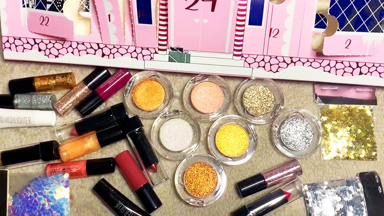 ASMR Makeup Haul | Christmas Calendar (Whispered) - YouTube