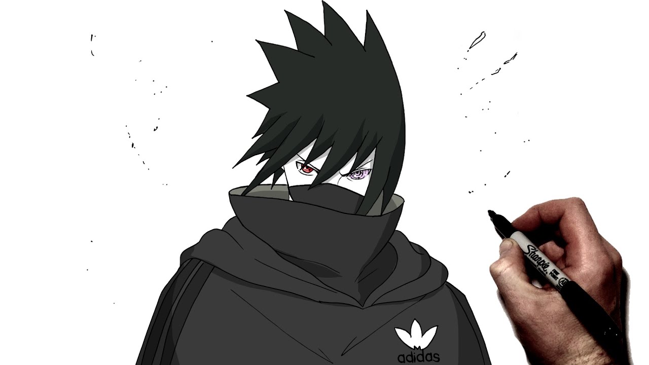 How To Draw Sasuke Drip | Step By Step | Naruto - YouTube