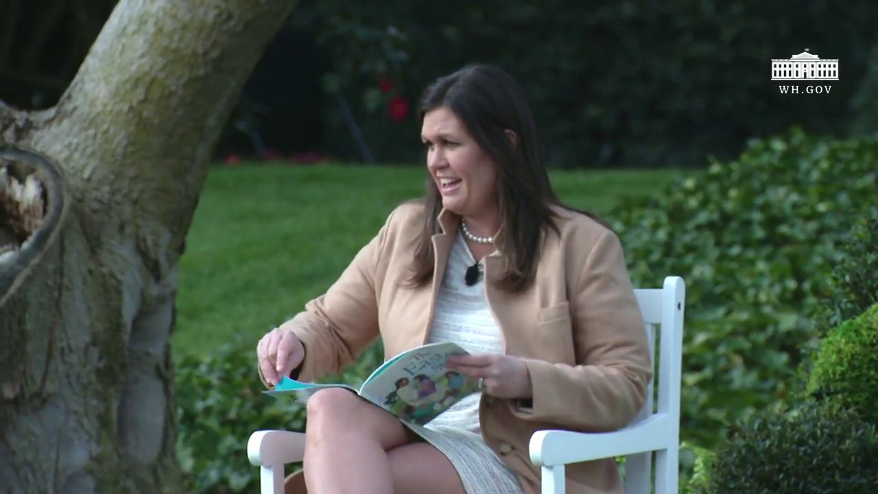 White House Easter Egg Roll: Reading Nook with Press Secretary Sarah ...