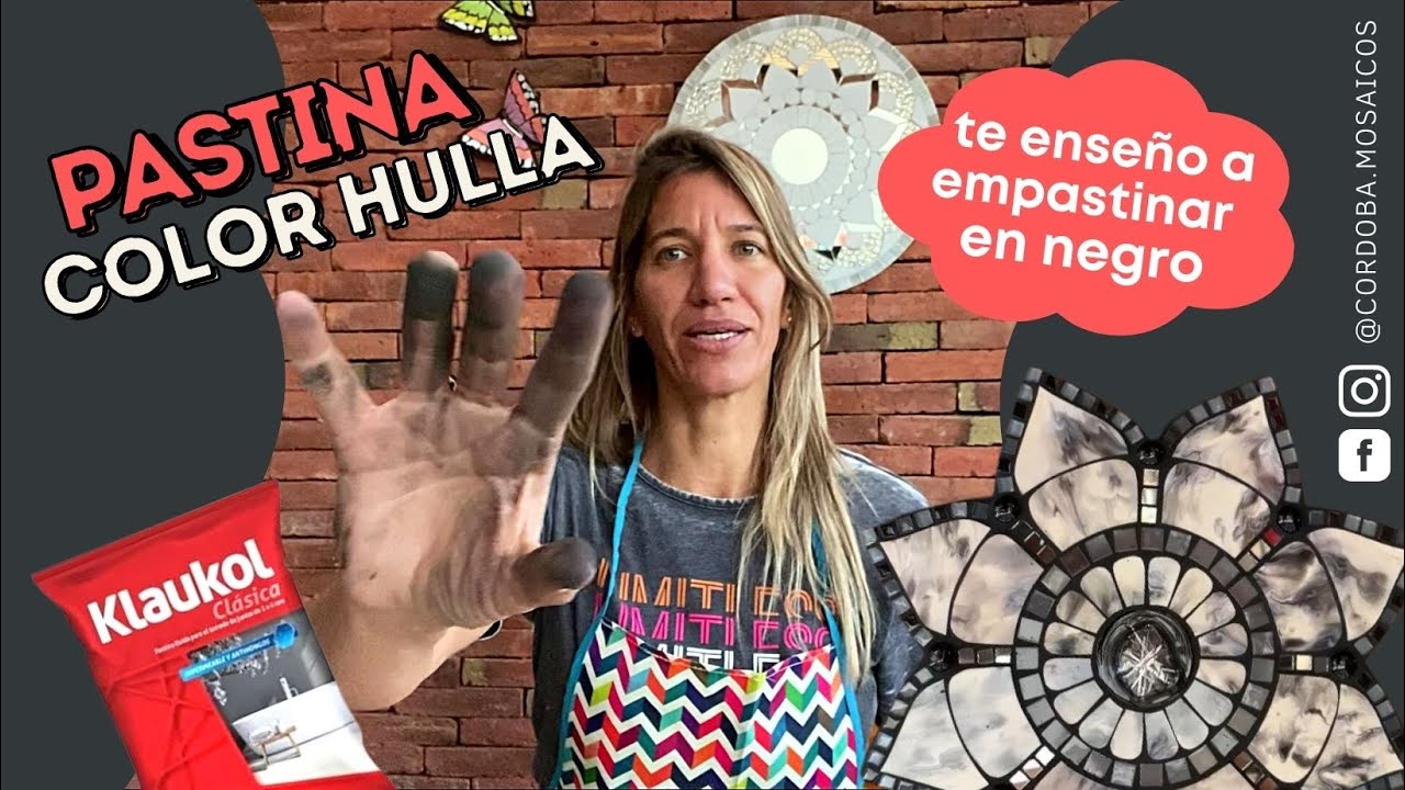 PASTINA KLAUKOL DE COLORES PARA MOSAICO 💖 Color Hulla (Negro) - YouTube