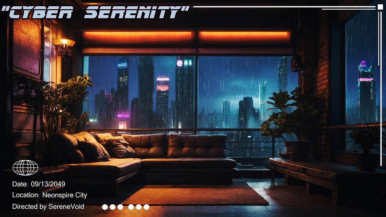 Cyber Serenity: Cyberpunk Loft Above the City | Relaxing Blade Runner ...