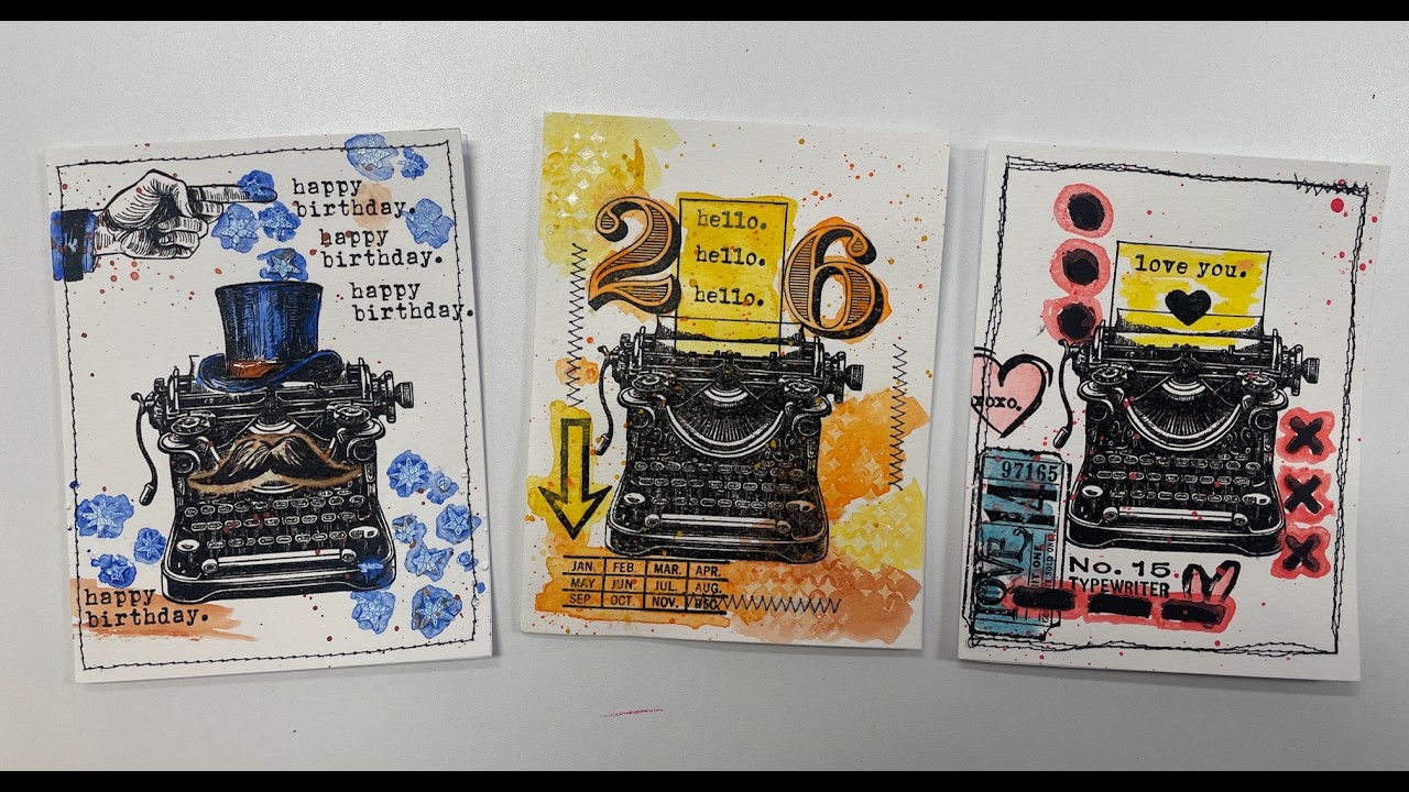 2-2-26 Craft Along: Typewriter Watercoloring with Teresa - YouTube