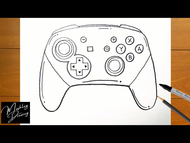 Nintendo Controller Drawing