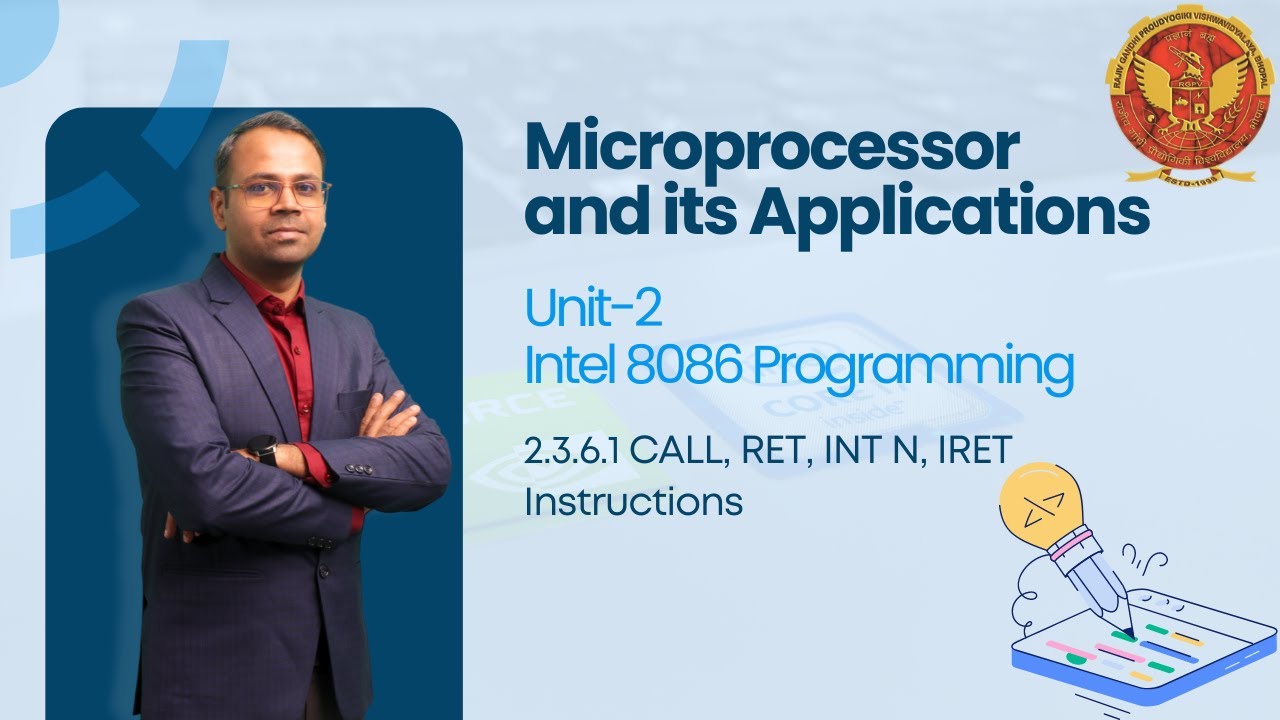 2.3.6.1 CALL, RET, INT N, IRET Instructions | EC501 | - YouTube