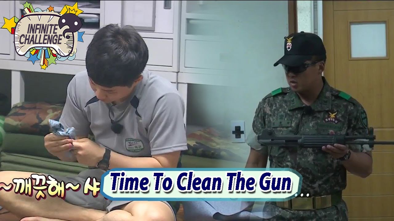 [Infinite Challenge Cover 'Real men'] They're Cleaning Their Guns ...