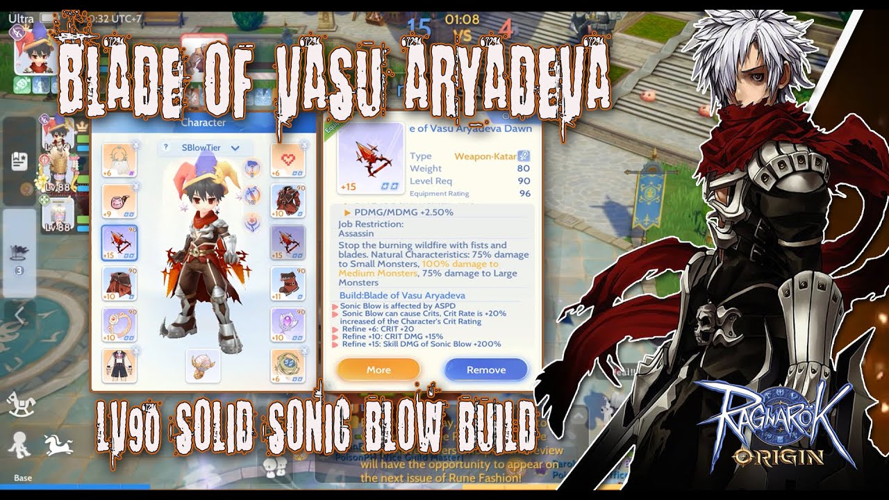 Ragnarok Origin Global lv90 Sinx Blade of Vasu Aryadeva SB Build ...