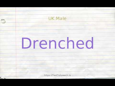 How to pronounce drenched - YouTube