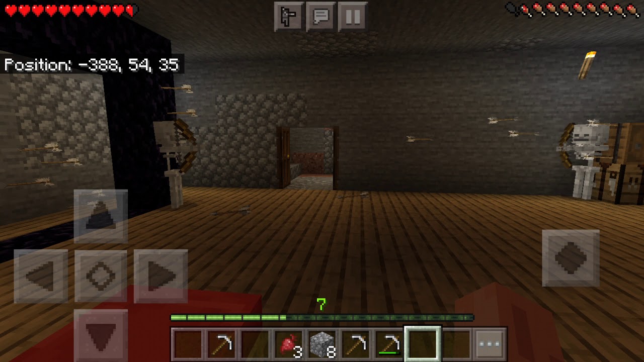 Minecraft - skeletons shooting at each other - YouTube