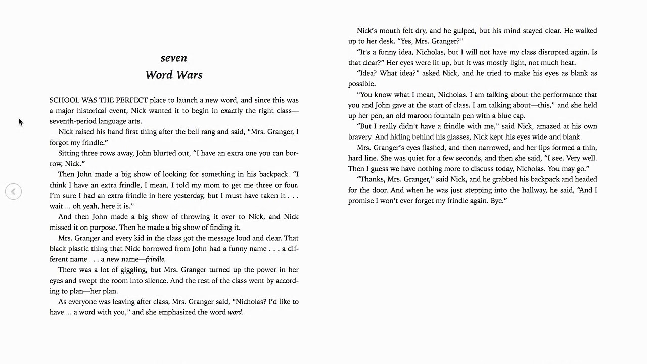 Frindle- Chapter 7 - YouTube