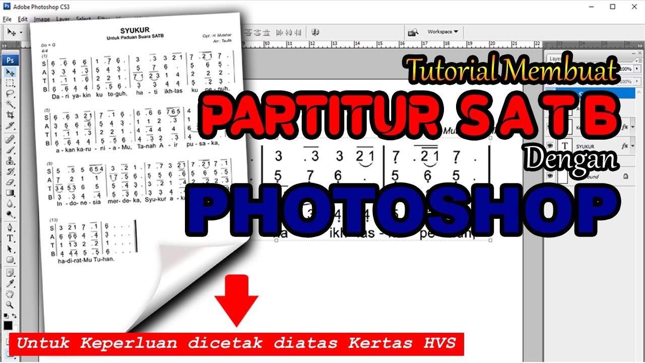Cara Membuat Partitur SATB dengan Adobe Photoshop-Masinobe Tutorials ...