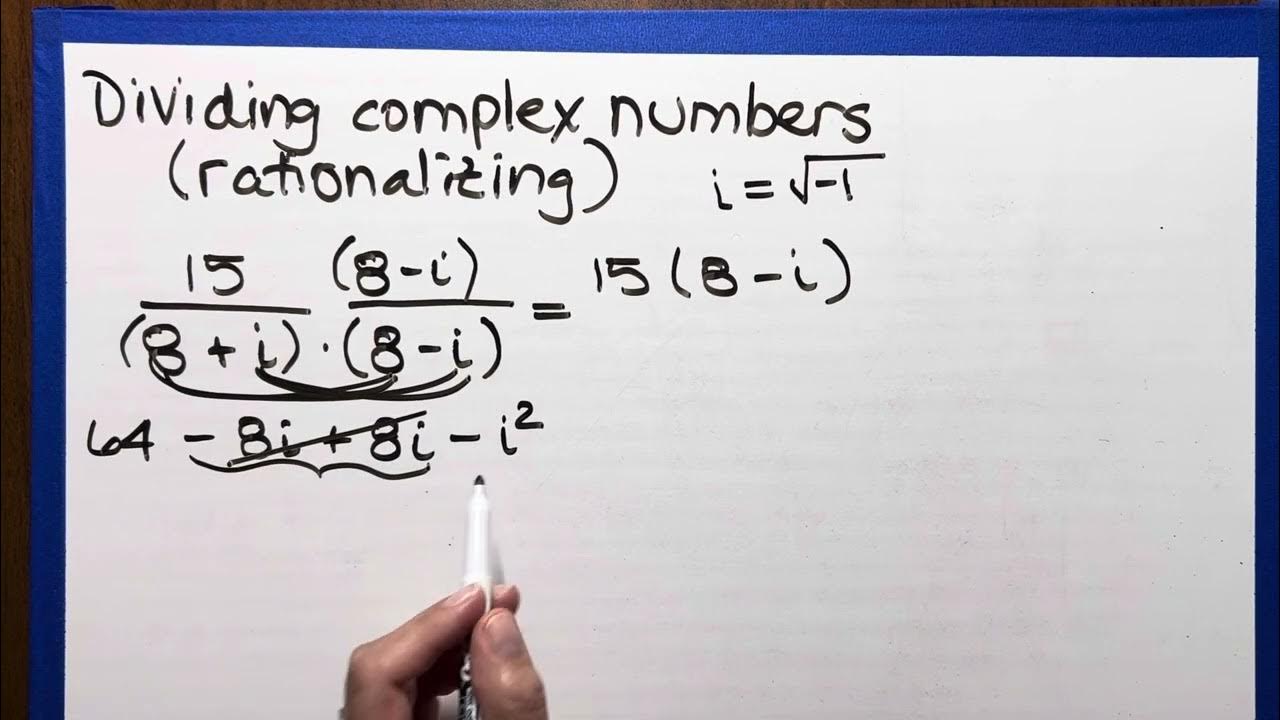 Dividing complex numbers (rationalizing the denominator) - YouTube