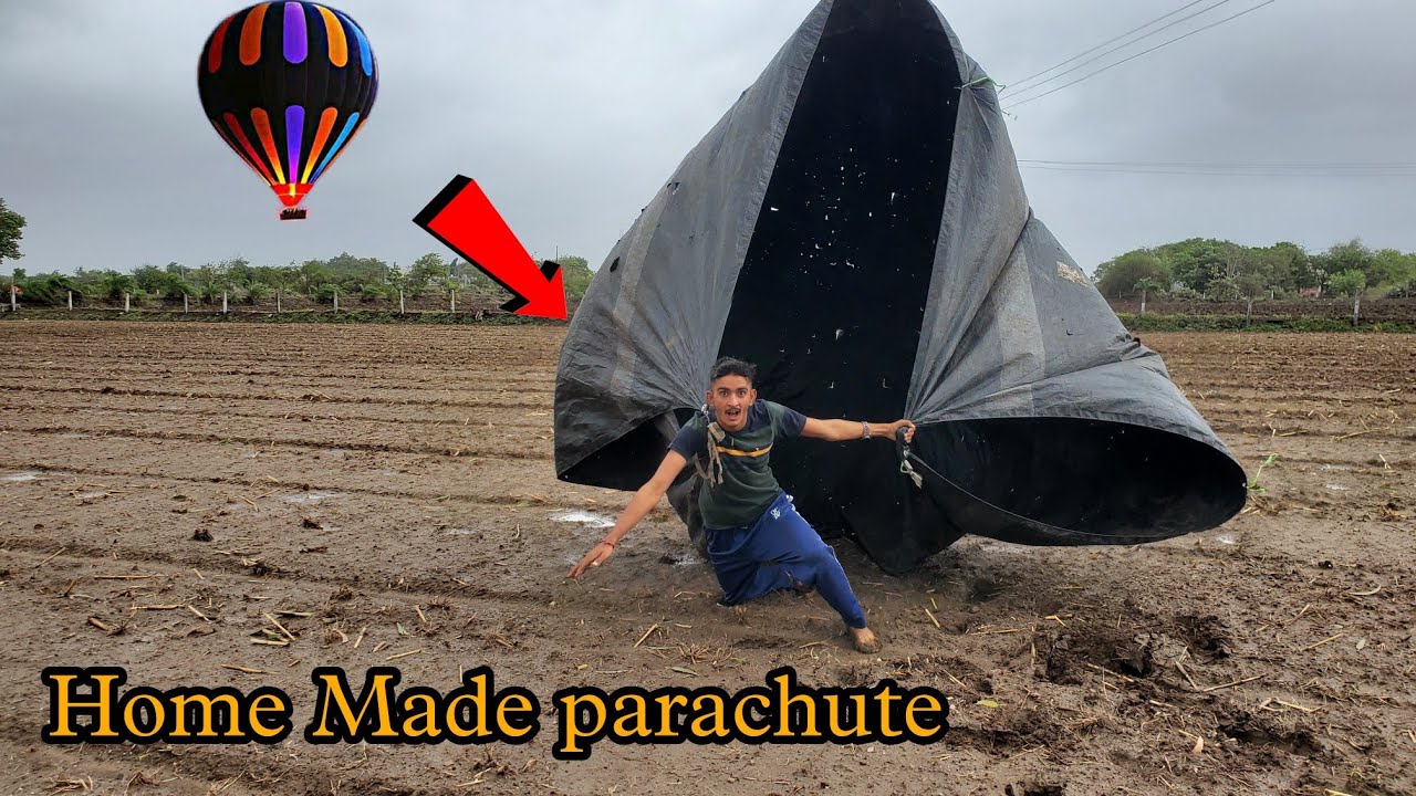 Home Made Parachute / गया 100FT ऊंचा / New Vlog - YouTube