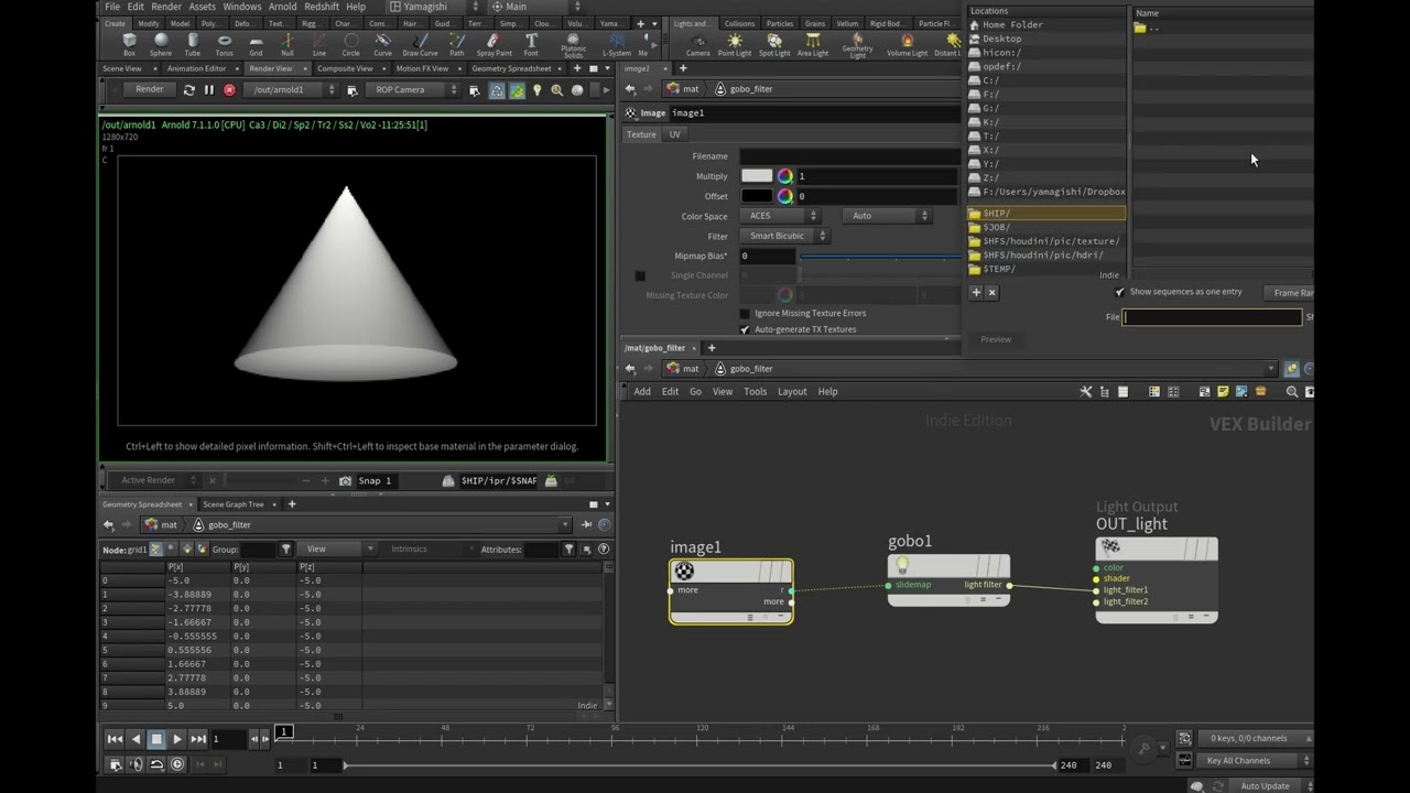 [HtoA] Volume light (Atmoshpere & Gobo Filter) - YouTube