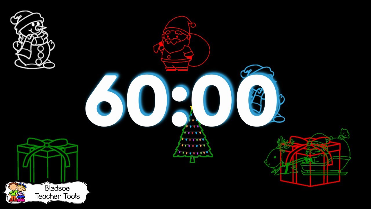 60 Minute Floating Christmas Timer with Music - YouTube