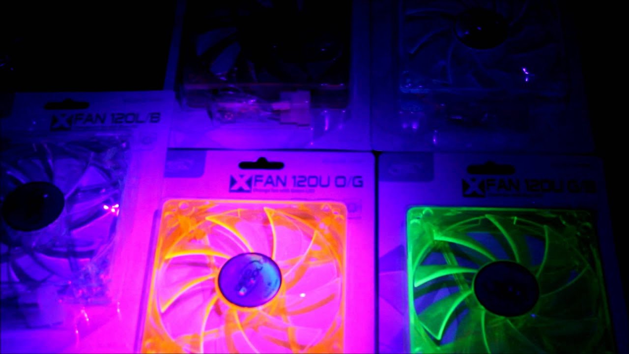 Deepcool 120mm Fan Collection - UV Reactive Test - YouTube