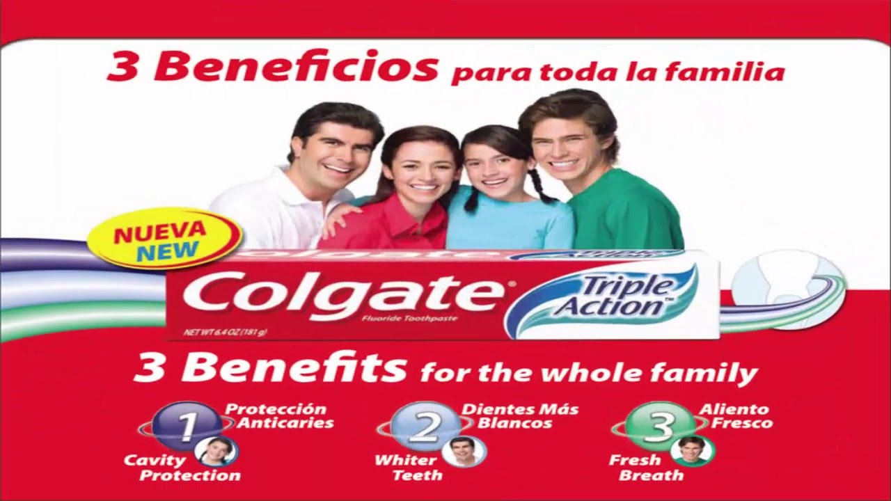 crema colgate triple accion dientes mas blancos - YouTube