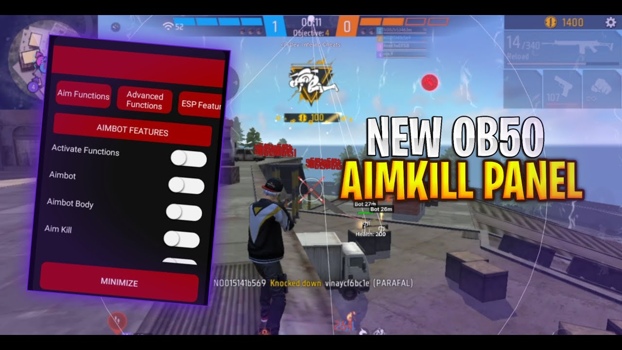 FREE FIRE PC PANEL OB50 💻 AIM KILL PANEL 🎯 | 100% ANTIBAN SAFE IN ALL ...
