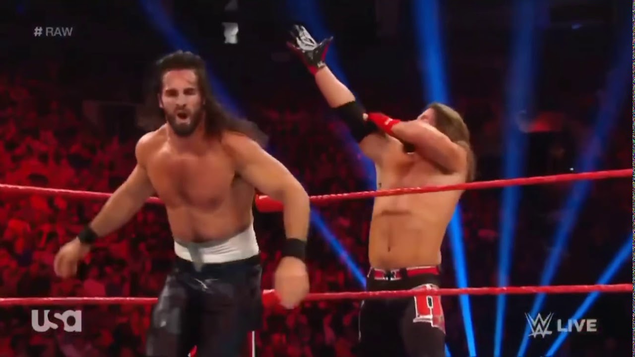 (WWE)AJ styles vs Seth Rollins (FULL MATCH) - YouTube