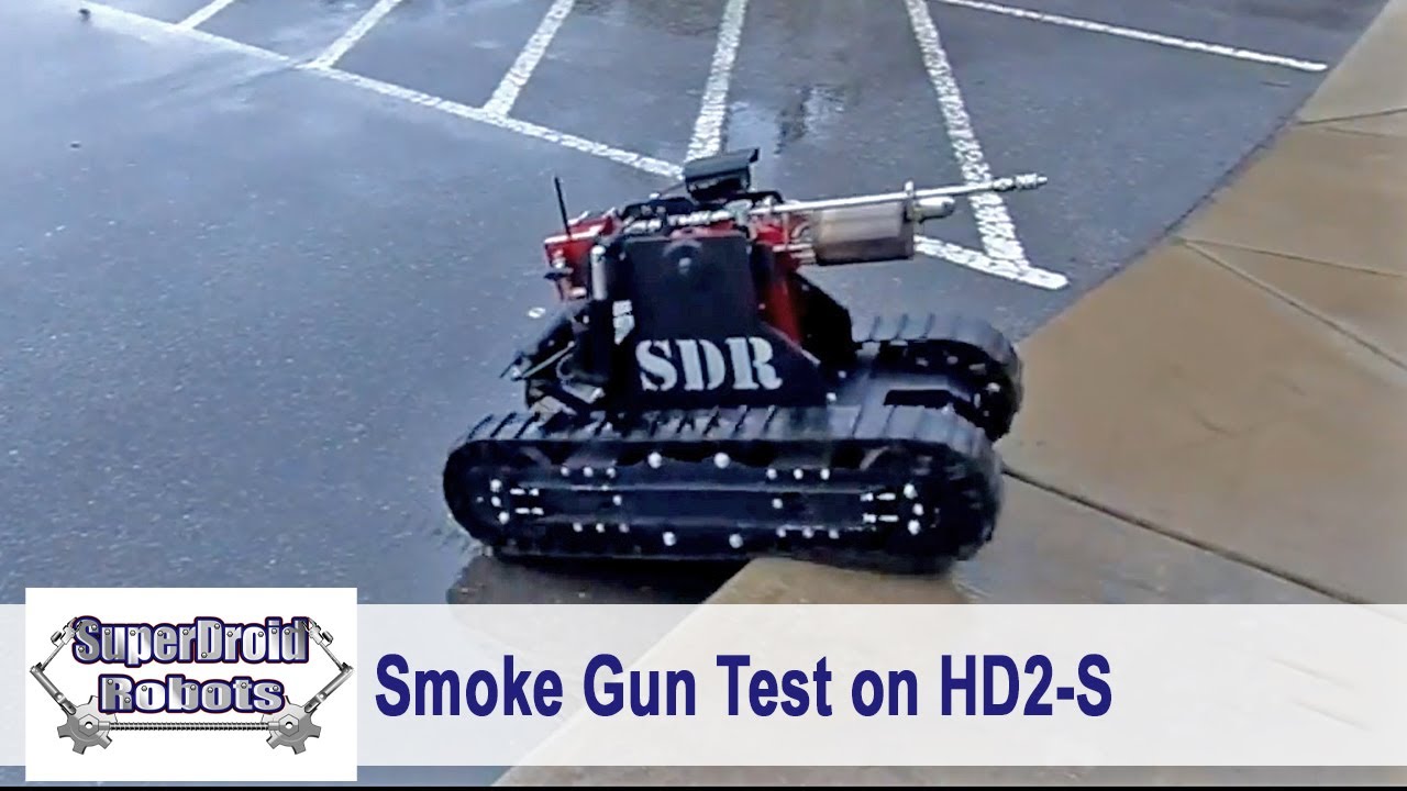 Smoke Gun Testing on the HD2 at SuperDroid Robots - YouTube