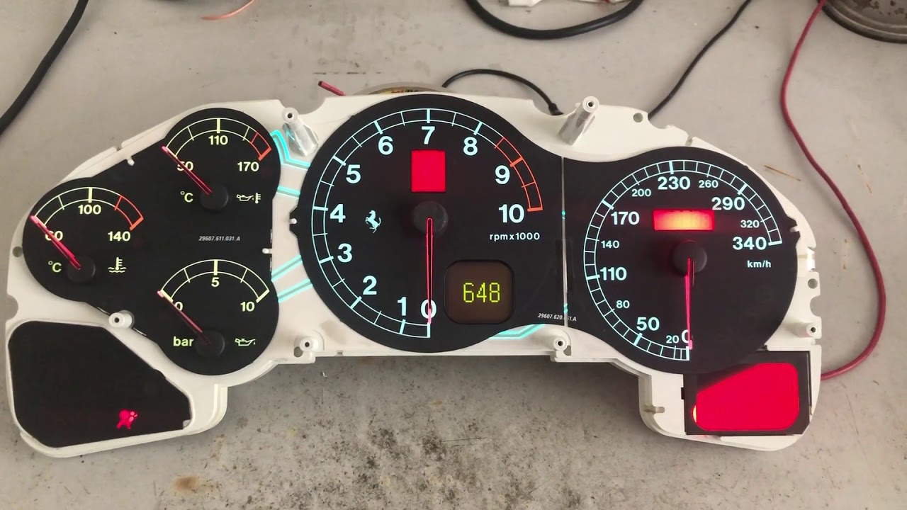 Ferrari 360 instrument cluster Repair & Test - YouTube