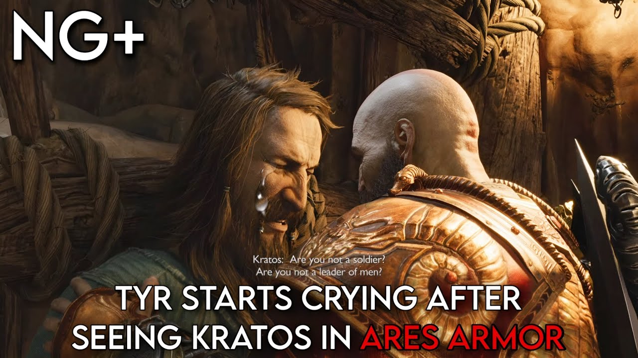 TYR STARTS CRYING AFTER SEEING KRATOS IN ARES ARMOR | GOD OF WAR ...