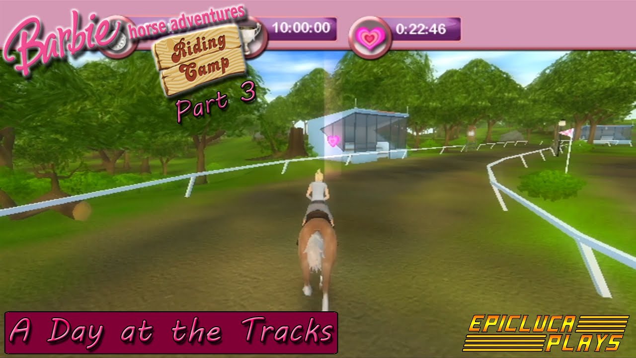 Barbie Horse Adventures Riding Camp Part 3 - A Day at the Tracks (Wii ...
