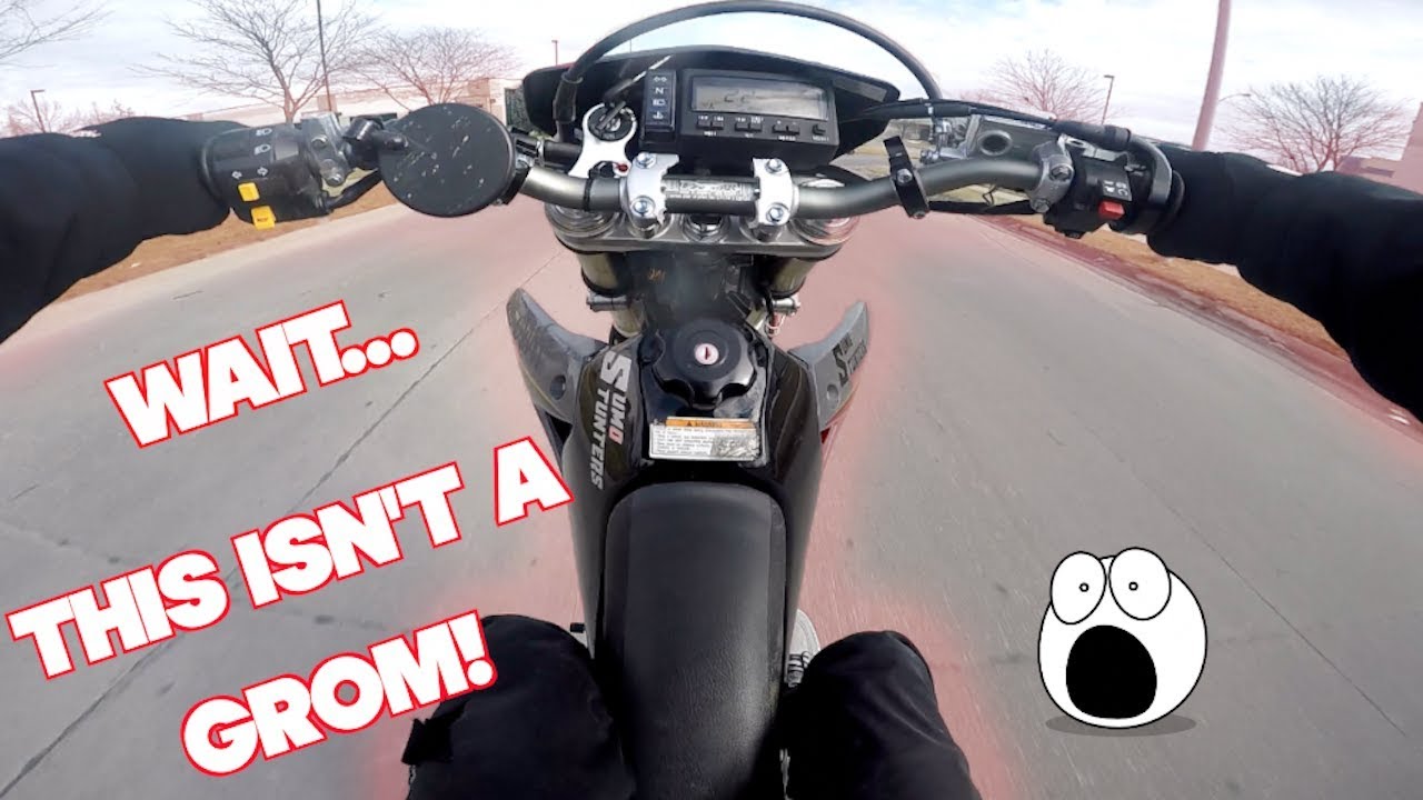 Gromie Bear on a Super Moto?!?! - YouTube
