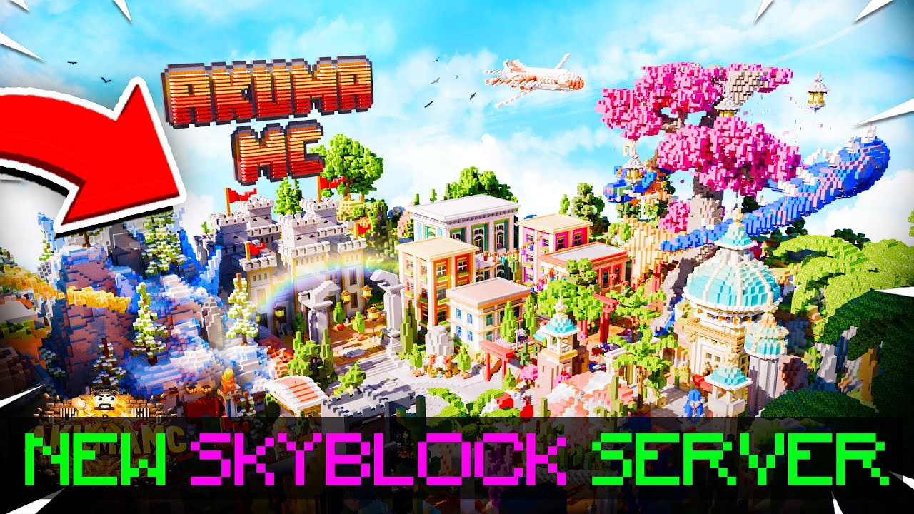 TOP MINECRAFT SKYBLOCK SERVER! *2024* | 1.8/1.19/1.20+ (NEW BEDROCK ...