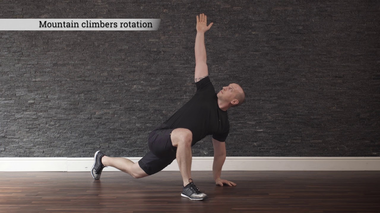 Mountain climbers with rotation - YouTube