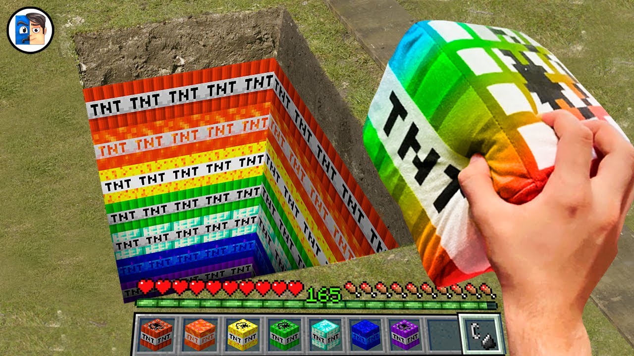 Minecraft in Real Life POV TNT HOLE 創世神第一人稱真人版 Realistic Minecraft RTX ...