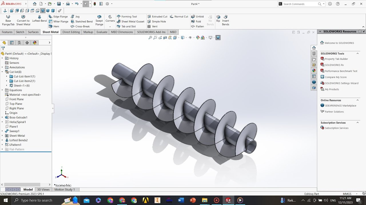 Desain CAD SCREW CONVEYOR Menggunakan SolidWorks - YouTube