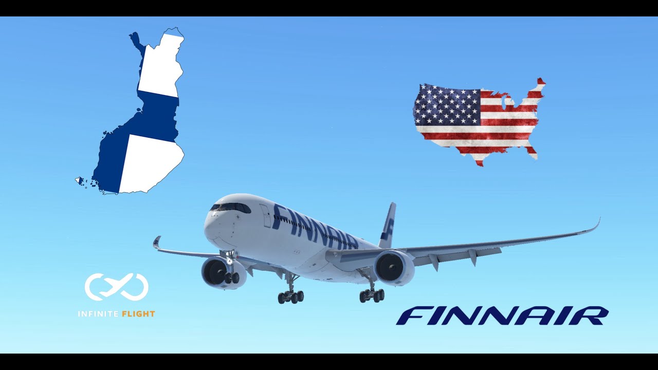 Infinite Flight Live: Helsinki(EFHK) - New York(JFK) A350-900 - YouTube