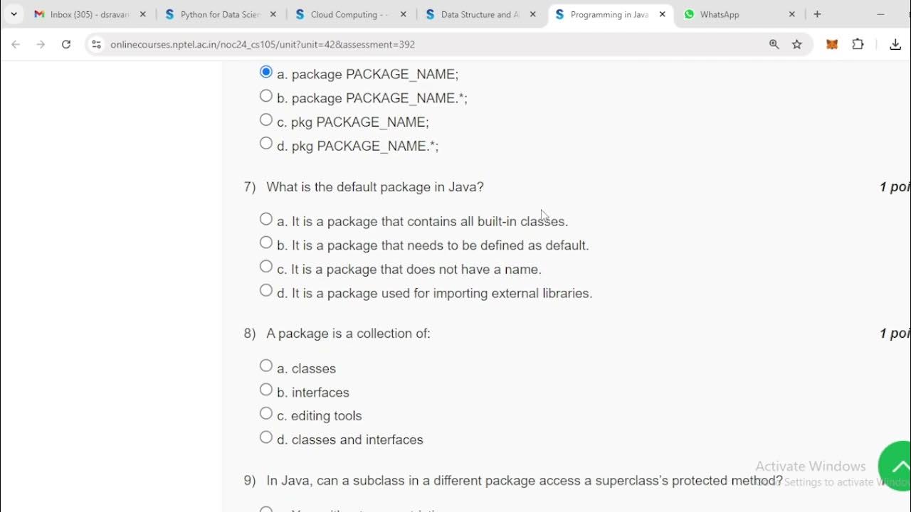 Programming in Java |week 4 Nptel Assignment solutions 2024 - YouTube