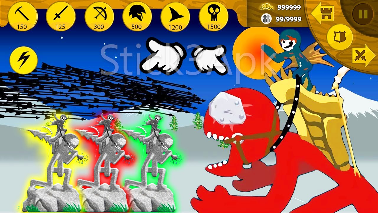 CHALLENGE STATUE BASE TRAIN ALL MARROWKAI ATTACK NEW UPDATE | Stick War ...